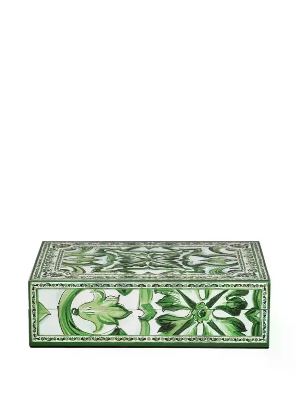 Dolce & Gabbana Large Decorated Trinket Box - Green