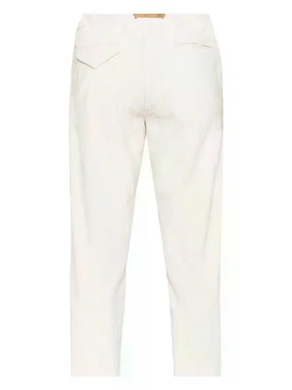 WHITE SAND Belted Corduroy Trousers
