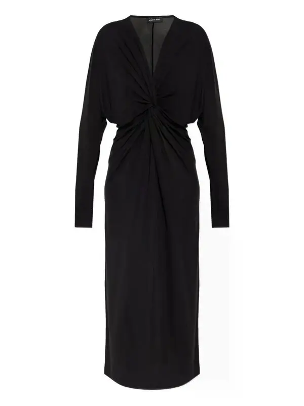 ANINE BING Mathilde Long-sleeve Midi Dress