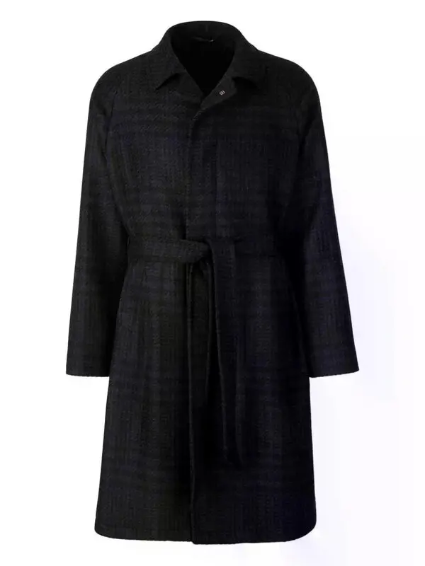 Tagliatore Check-pattern Belted Coat