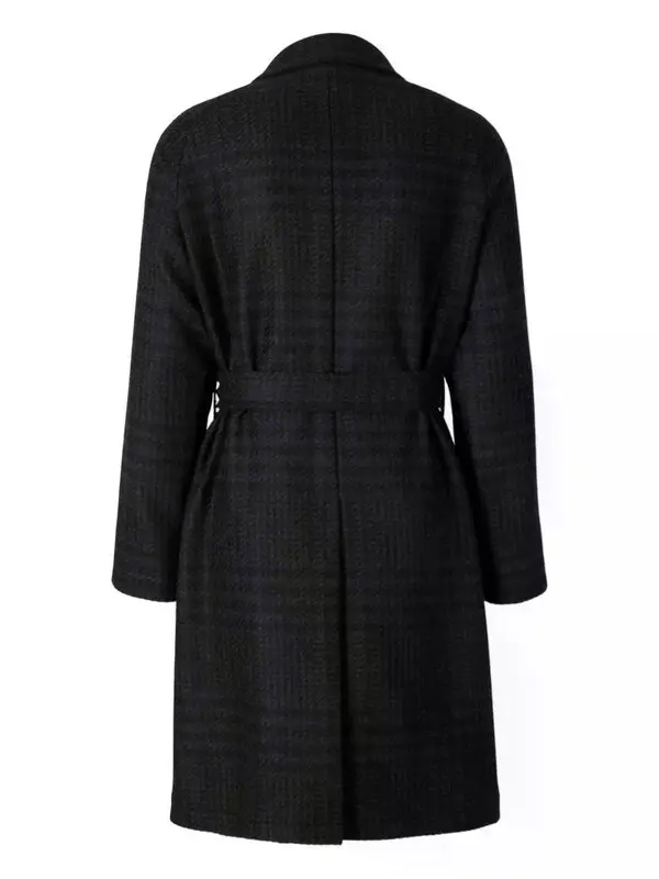 Tagliatore Check-pattern Belted Coat