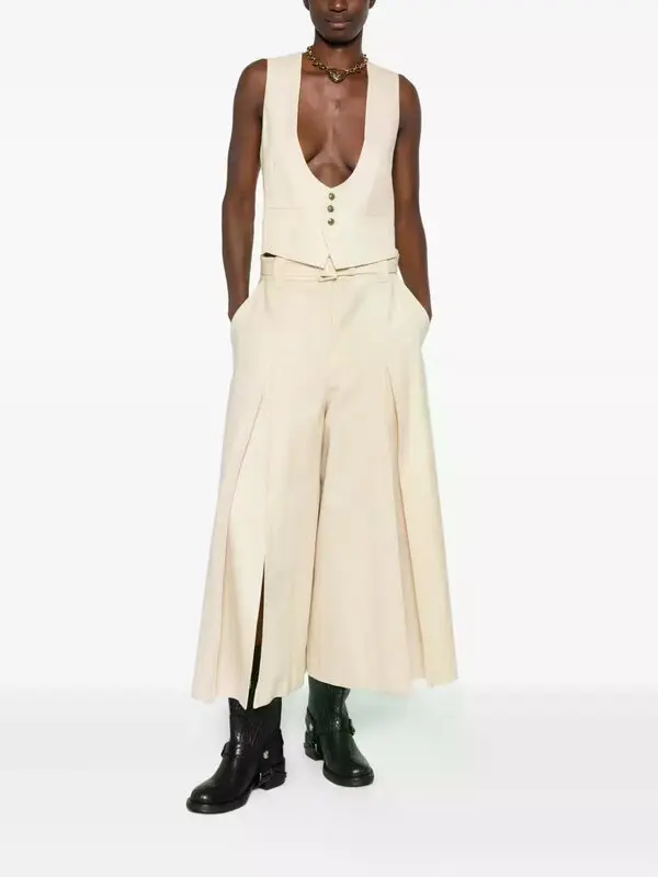 Zimmermann Hypnotic Pleated Wide-leg Trousers - Neutrals