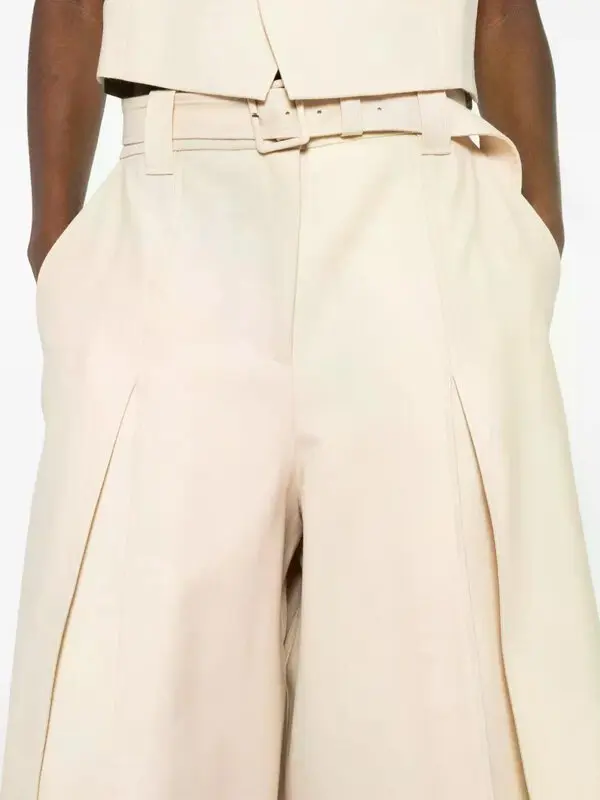 Zimmermann Hypnotic Pleated Wide-leg Trousers - Neutrals