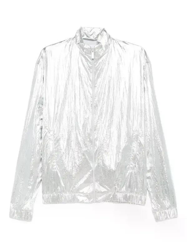MEDEEA Metallic-effect Zip-up Jacket