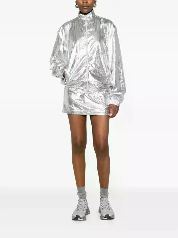 MEDEEA Metallic-effect Zip-up Jacket