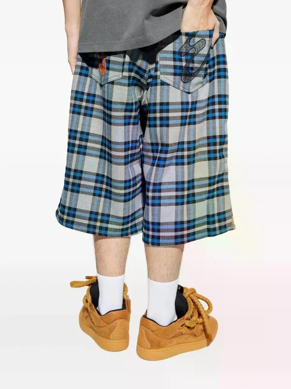 PDF Plaid Paneled Denim