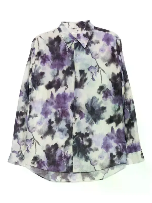 CALMLENCE Floral-print Shirt - Purple