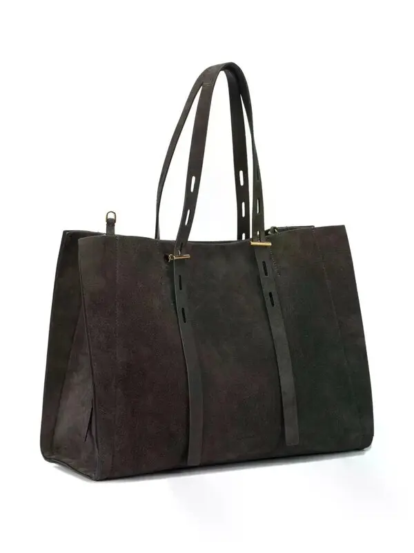 MINOBOSSI Paula Suede Leather Tote Bag - Brown