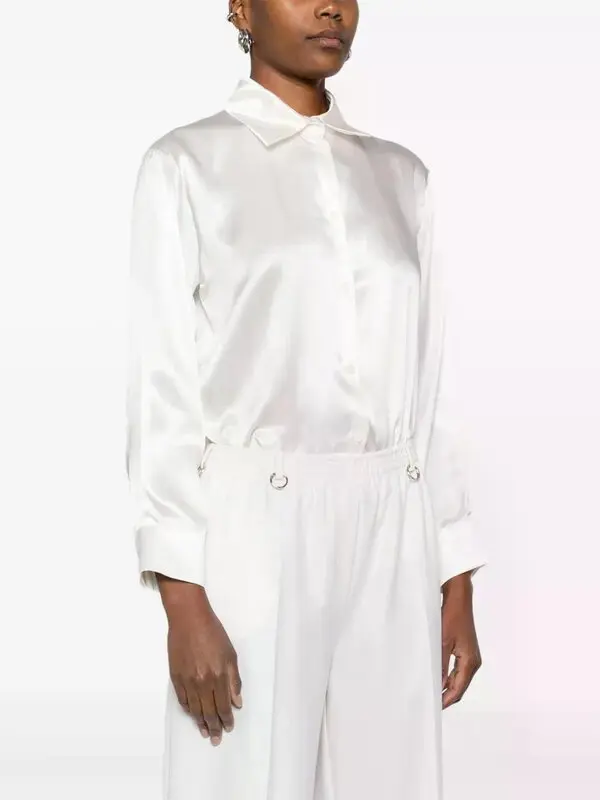 MEDEEA Button-up Silk Shirt