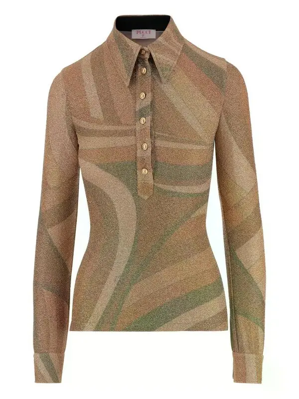 Emilio Pucci Buttoned Long Sleeve Top