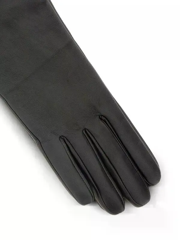 GIANNI CHIARINI Logo-embossed Leather Gloves