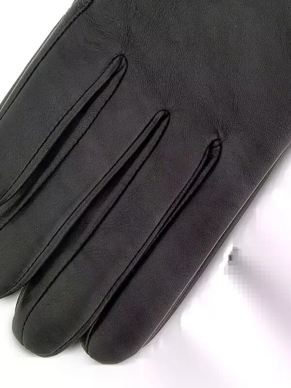 GIANNI CHIARINI Logo-embossed Leather Gloves
