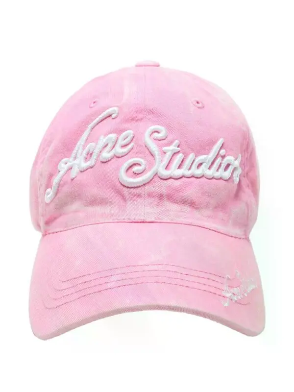 Acne Studios Logo-embroidered Cap - Pink