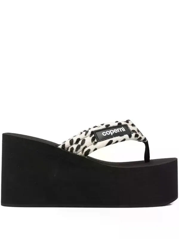 Coperni 95mm Rubberized Logo Sandals - Neutrals