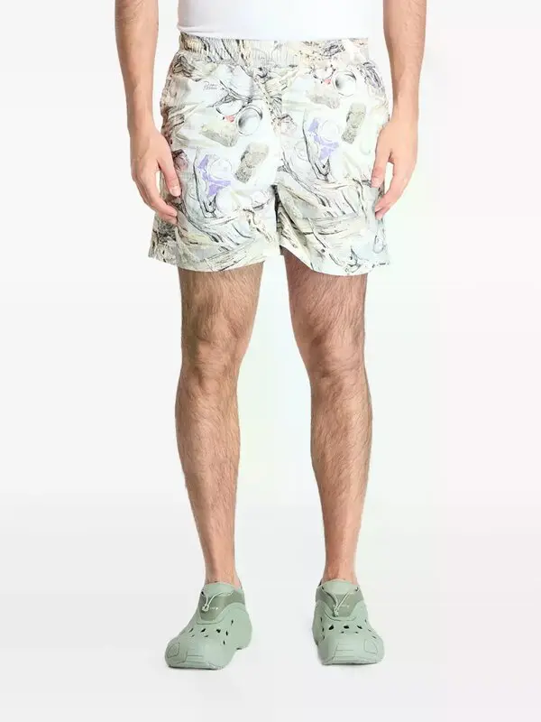 PATTA Print-detail Swim Shorts - Neutrals