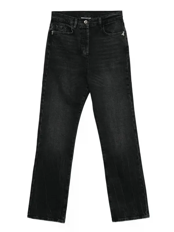 Patrizia Pepe Logo-appliqué Straight Leg Jeans