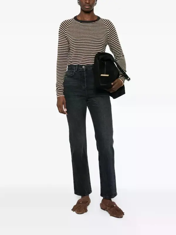 Patrizia Pepe Logo-appliqué Straight Leg Jeans
