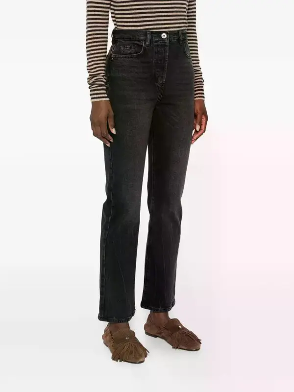 Patrizia Pepe Logo-appliqué Straight Leg Jeans