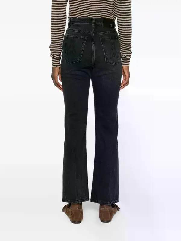 Patrizia Pepe Logo-appliqué Straight Leg Jeans