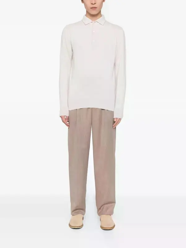 LARDINI Logo Embroidered Polo