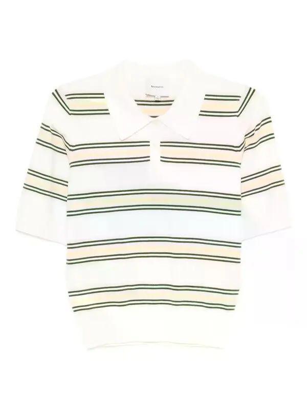 REFORMATION Campbell Polo Shirt - Neutrals
