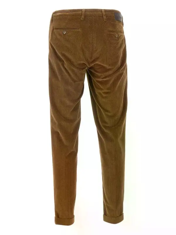 RE-HASH Corduroy Cuffed Trousers - Brown