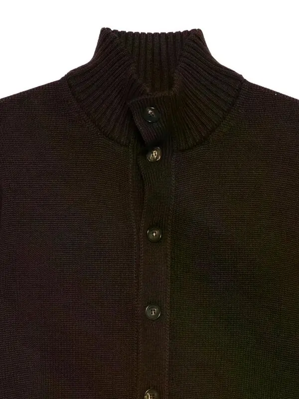 ZANONE Button-down High-neck Cardigan - Brown
