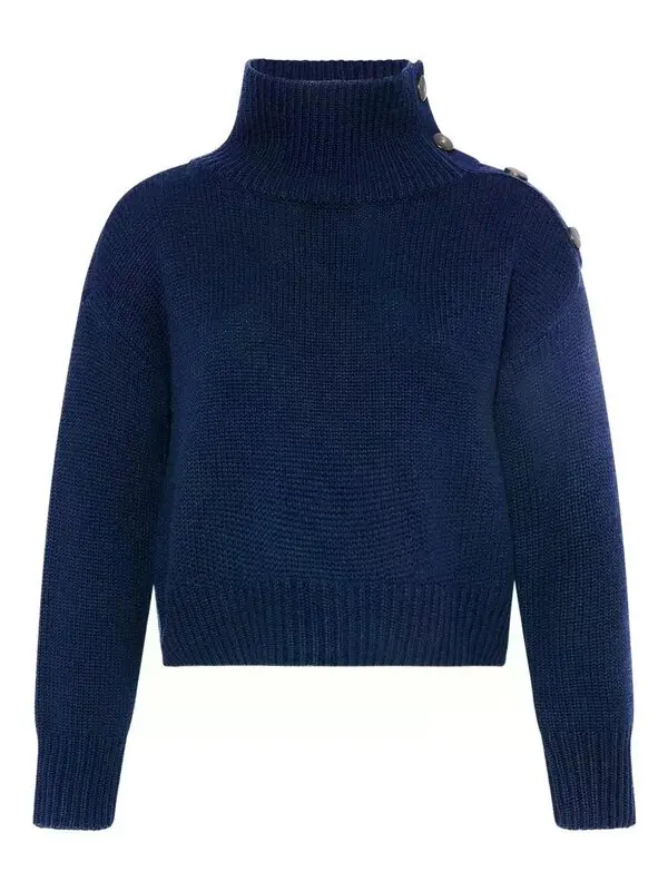 YVES SALOMON Button High-neck Sweater