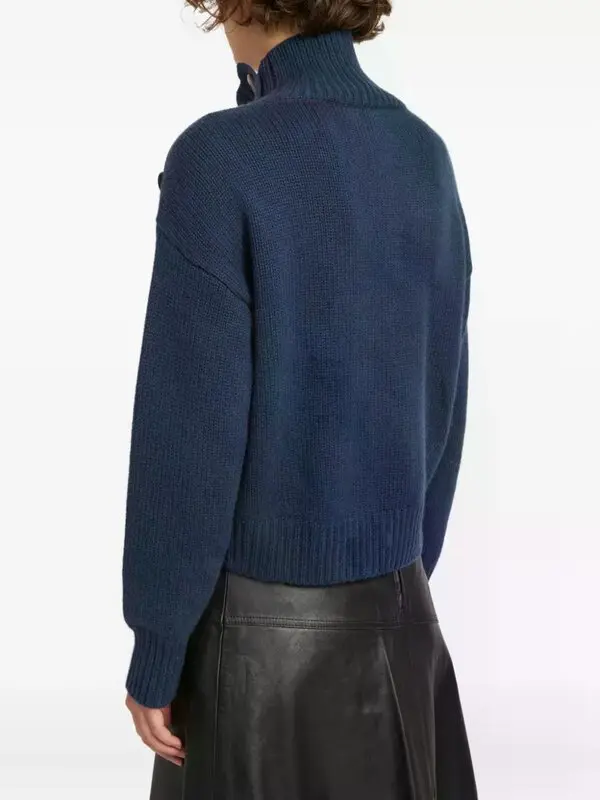 YVES SALOMON Button High-neck Sweater
