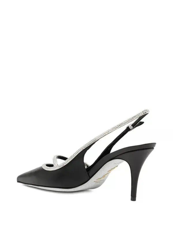 Rene Caovilla 80mm Crystal-embellished Slingback Pumps