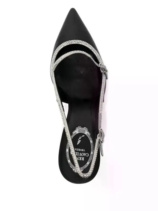 Rene Caovilla 80mm Crystal-embellished Slingback Pumps