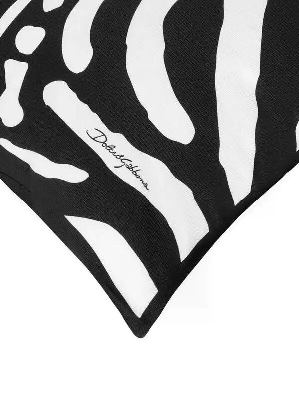 Dolce & Gabbana Medium Zebra-print Canvas Cushion
