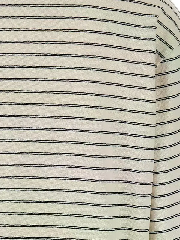 ROTATE BY BIRGER CHRISTENSEN Striped Long-sleeve Polo - Neutrals