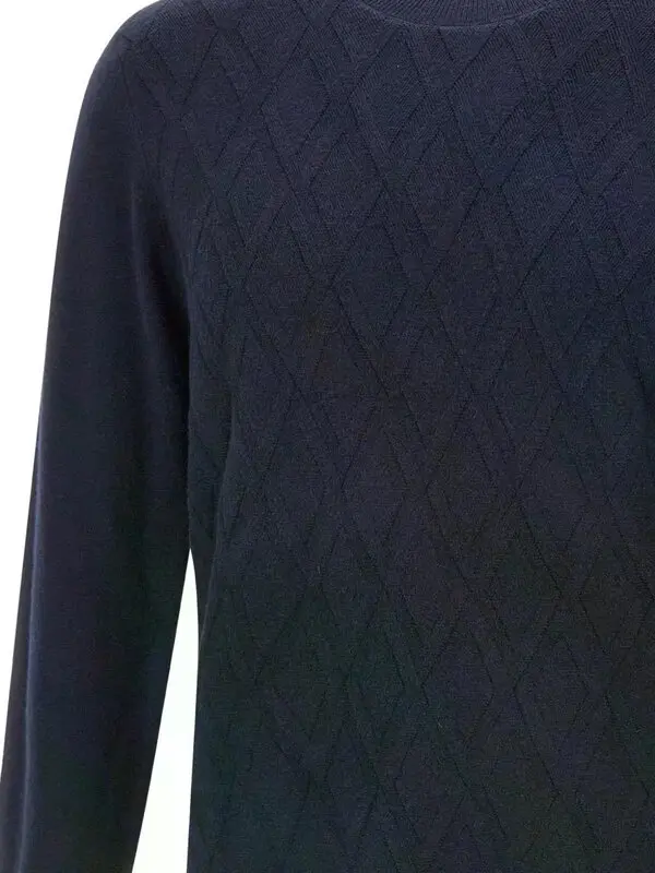 DIKTAT Diamond Pattern Sweater - Blue
