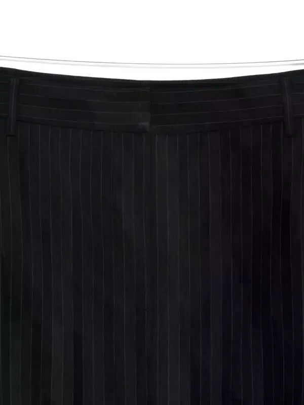 Tibi Convertible Pinstripe Skirt - Black