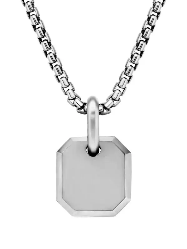 David Yurman Sterling Octagonal Amulet Pendant - Silver