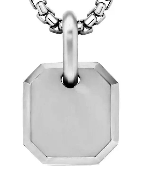 David Yurman Sterling Octagonal Amulet Pendant - Silver