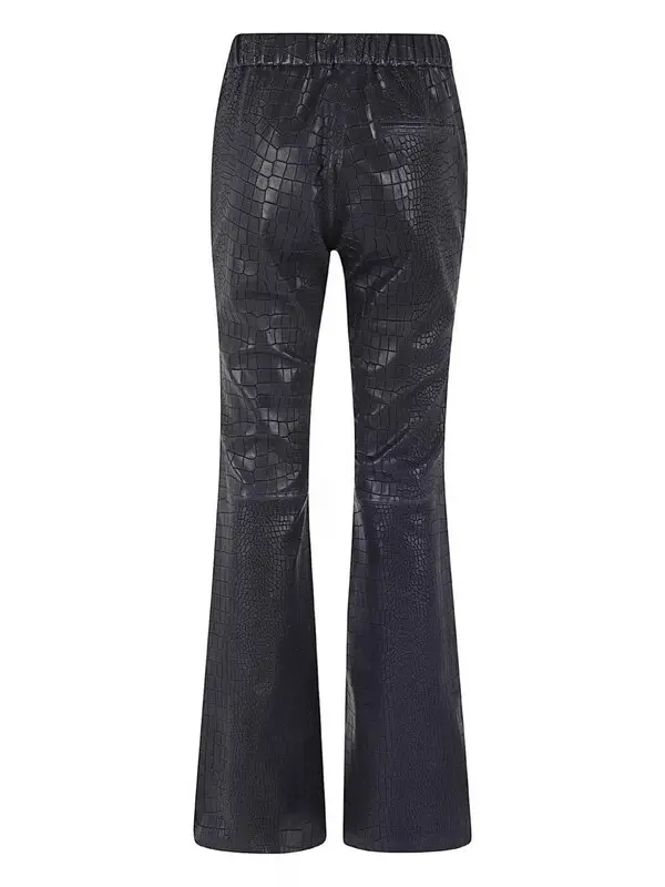 ENES Croc-embossed Flare Pants