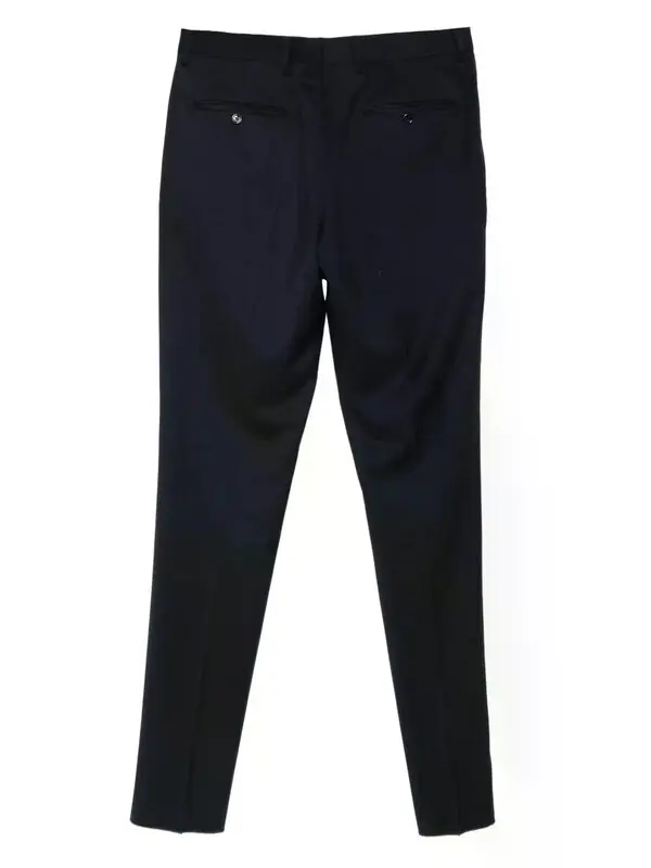 LARDINI Pleat-detail Trousers - Blue
