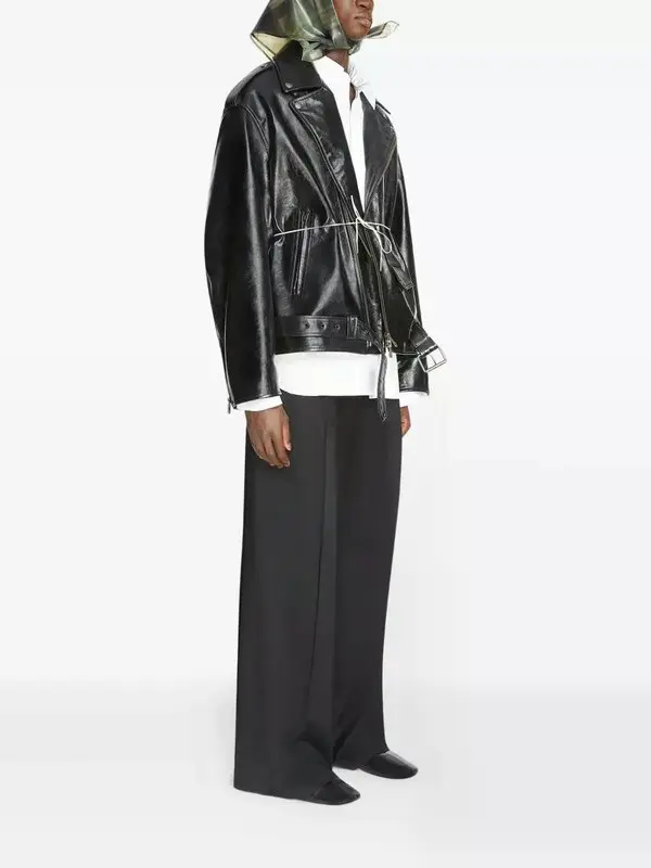 Dries Van Noten Belted Biker Jacket