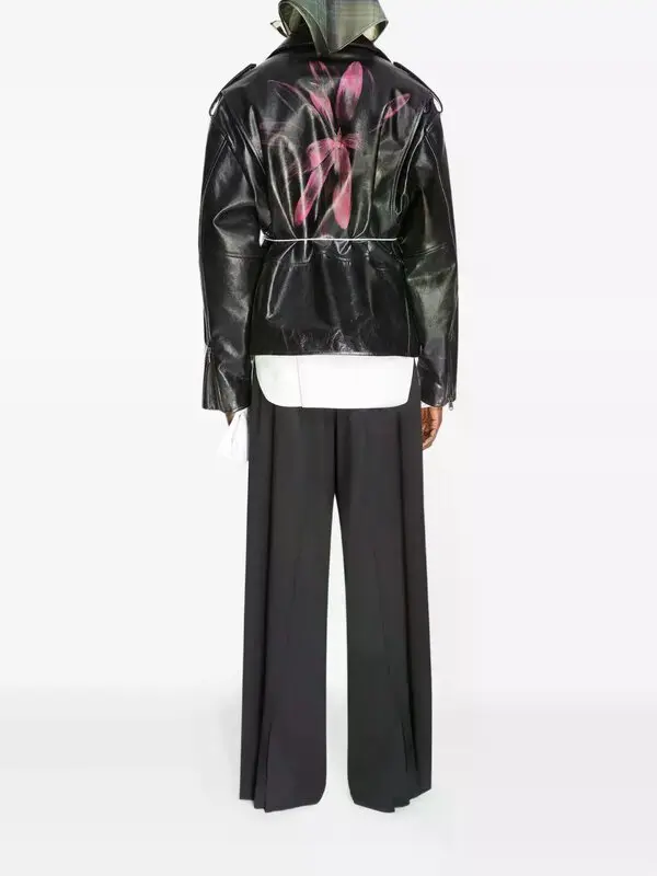 Dries Van Noten Belted Biker Jacket