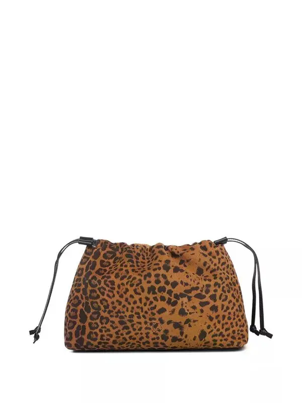 Pinko Leopard Print Clutch Bag