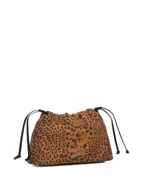 Pinko Leopard Print Clutch Bag