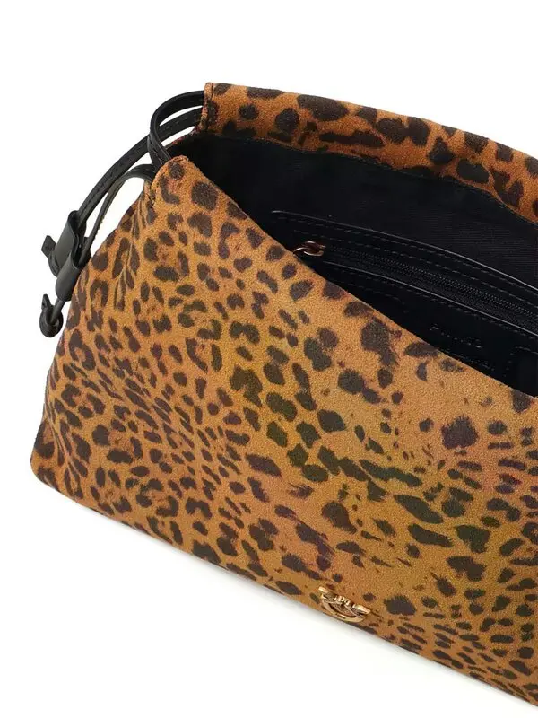 Pinko Leopard Print Clutch Bag