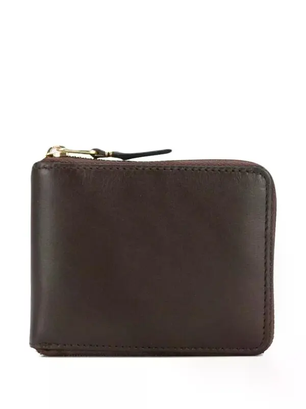 Comme Des Garçons Classic Zip-fastening Leather Wallet - Brown