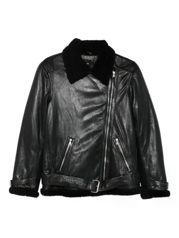 Superdry Shearling-collar Biker Jacket