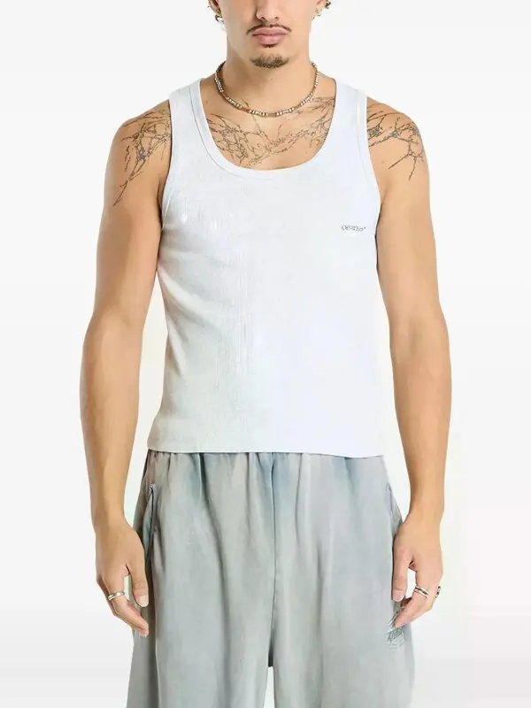 Off-White Bookish Ribbed Tank Top