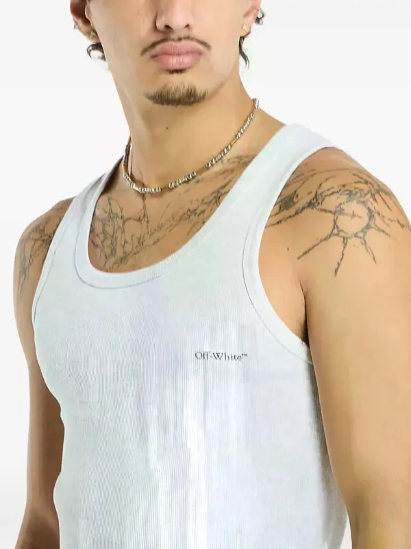 Off-White Bookish Ribbed Tank Top