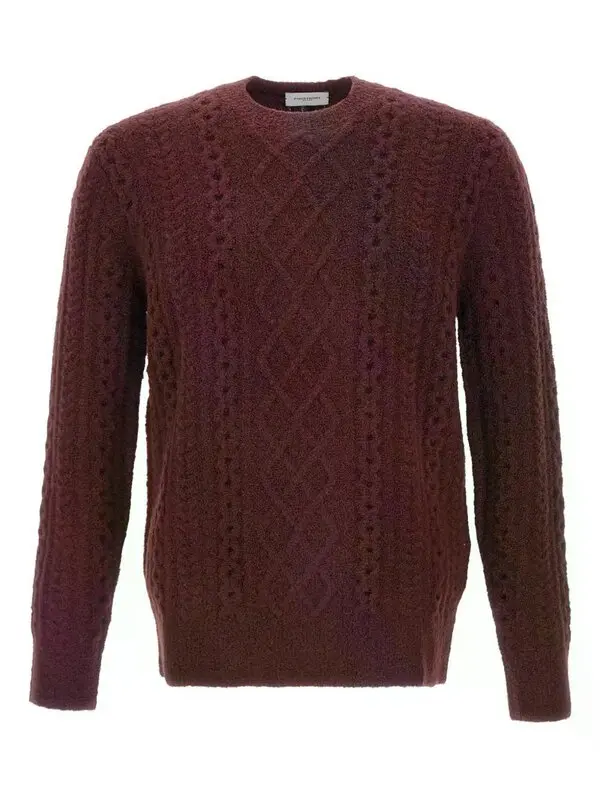 PAOLO PECORA Long-sleeved Cable Knit Sweater