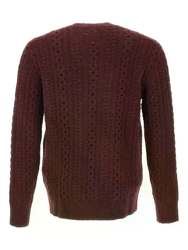 PAOLO PECORA Long-sleeved Cable Knit Sweater